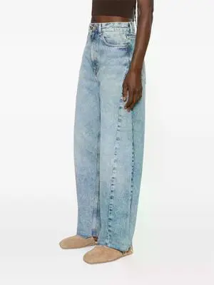 Sandro Leather-patch Jeans - Blue