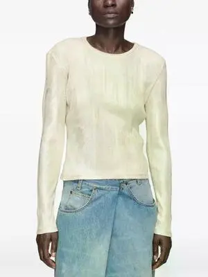 MAISON MARGIELA Foiled Ribbed Top