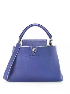 LOUIS VUITTON Capucines Bag Leather Bb Satchel - Blue