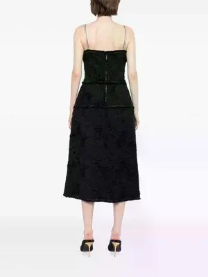 MONTSAND Crystal Embellished Tweed Dress