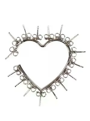 D'HEYGERE Tone Heart-shaped Stud Earrings