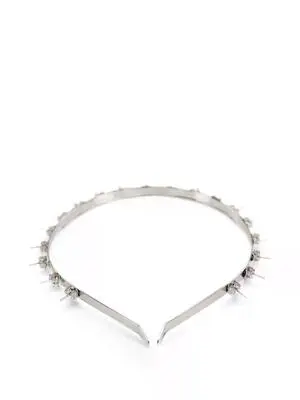 D'HEYGERE Stud-embellished Headband - Silver