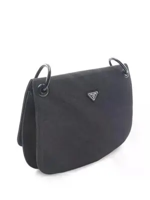 Prada Tessuto Swing Chain Shoulder Bag - Black