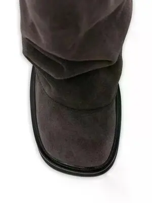 Attico Slouchy Suede Boots - Grey