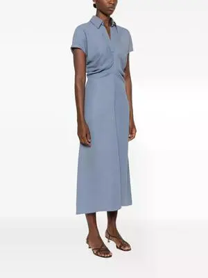Brunello Cucinelli Gathered-waist Midi Dress