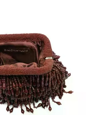 SIMONMILLER Beaded-fringe Clutch Bag