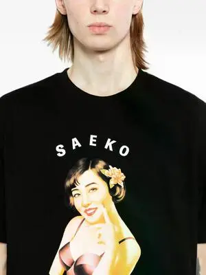 Yohji Yamamoto Saeko Tsuemura T-shirt - Black