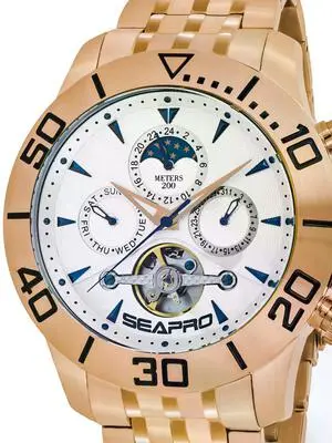 SEAPRO Montecillo 50mm Chronograph Watch - Silver