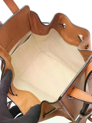 Loewe 2010-2026 Mini Grained Calfskin Drawstring Hammock Bag Satchel