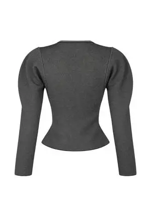 Jacquemus Sera Button-up Scoop Neck Cardigan - Grey