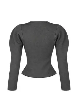 Jacquemus Sera Button-up Scoop Neck Cardigan - Grey