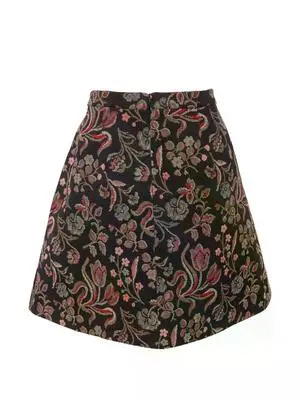 Valentino Garavani Floral Print Canvas Mini Skirt