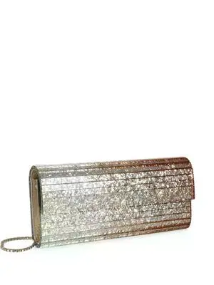 JIMMY CHOO Sweetie Glitter-effect Clutch Bag - Silver