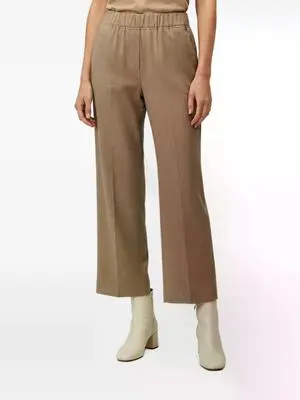 Max Mara Beige Elasticated Waistband Straight Leg Trousers