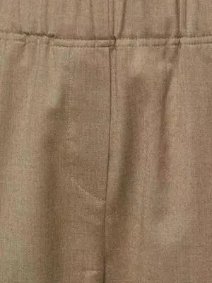 Max Mara Beige Elasticated Waistband Straight Leg Trousers