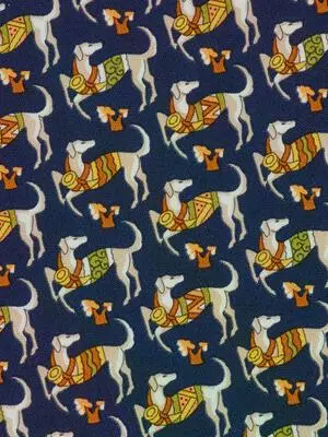 FERRAGAMO Hounds-print Silk Tie