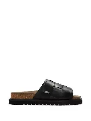 ALLSAINTS Woven Leather Sandals - Black