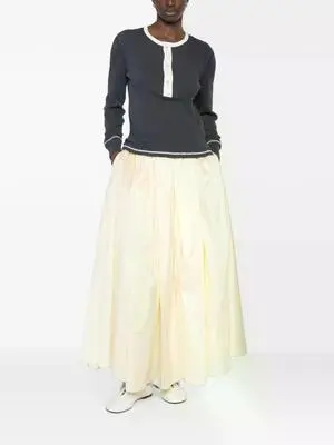 Chloé Button-placket Long-sleeve Top - Blue
