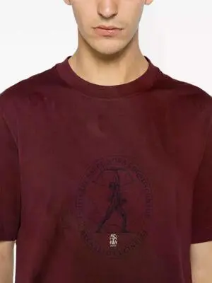 Brunello Cucinelli Cotton Jersey Crew-neck T-shirt With Print