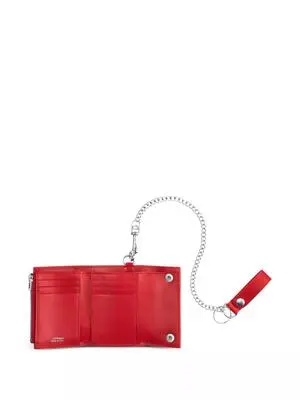 Supreme Leather Chain Wallet - Red