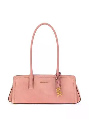 Michael Kors Logo Plaque Leather Shoulder Bag - Pink
