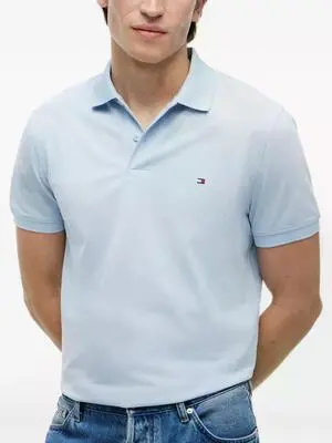 Tommy Hilfiger Logo-embroidered Short-sleeve Polo Shirt - Blue
