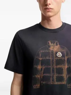 Moncler Down Jacket Print Cotton T-shirt