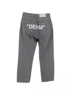 Off-White Striped Straight-leg Jeans