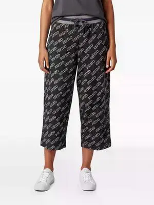 Kenzo Monogram Cropped Track Pants - Grey