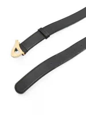 DONDUP Logo Plaque Leather Belt