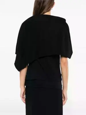 Yohji Yamamoto Draped Short-sleeve Top