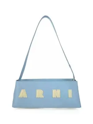 Marni Museo Logo-detail Leather Shoulder Bag - Blue