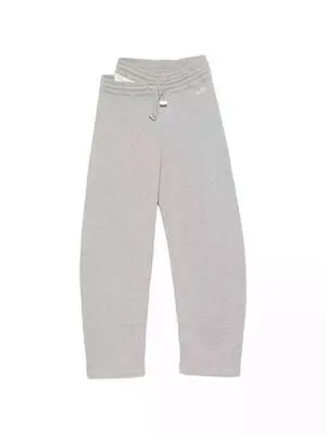 Attico Layered-waistband Drawstring Track Pants - Grey