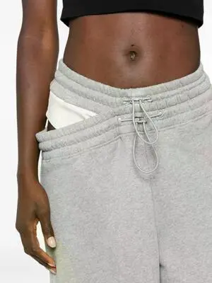 Attico Layered-waistband Drawstring Track Pants
