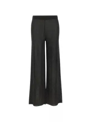 KANGRA Knit Palazzo Pants - Black
