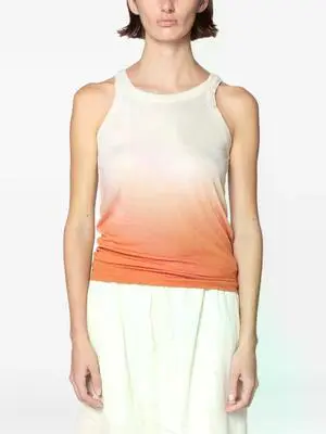 MULLER OF YOSHIOKUBO Gradation Ombre Ribbed Tank Top - Orange