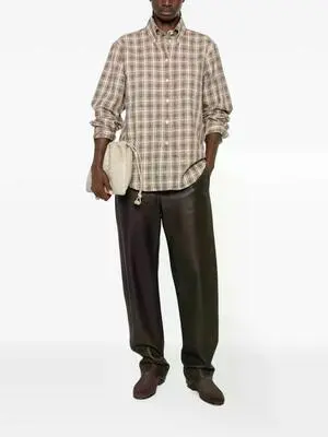 RÓHE Check Pattern Bouclé Shirt