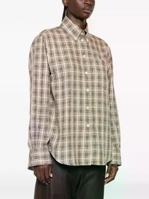 RÓHE Check Pattern Bouclé Shirt