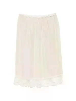 THE GARMENT Lace-trim Midi Skirt - Neutrals
