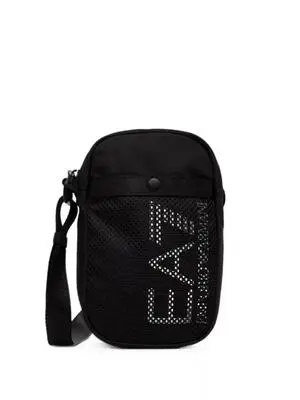 EA7 Logo-print Mesh-panel Belt Bag - Black