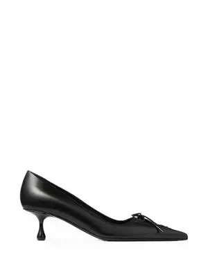 JIMMY CHOO Scarlett Lace-up Leather Heeled Pumps - Black