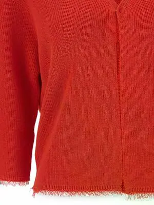 KANGRA Ribbed Fringed-hem Cardigan
