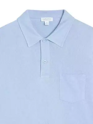 Sunspel Chest-pocket Polo Shirt - Blue