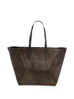 Brunello Cucinelli Suede Tote Bag - Brown