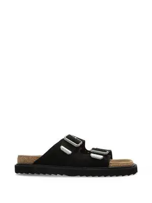 ALLSAINTS Randal Suede Buckle Slides