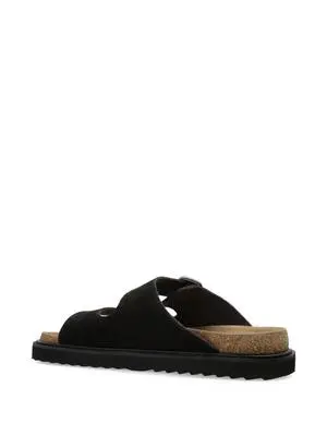 ALLSAINTS Randal Suede Buckle Slides