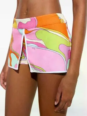 Emilio Pucci Orchidee-print Cotton-terry Shorts