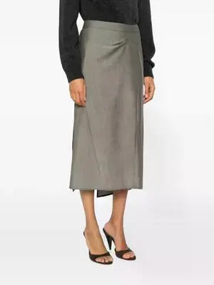 Victoria Beckham Asymmetric-hem Midi Skirt