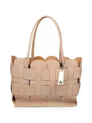LA MILANESA Large Viola Woven Tote Bag - Neutrals