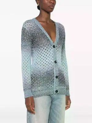 Etro Sequin-embellished Open-knit Cardigan